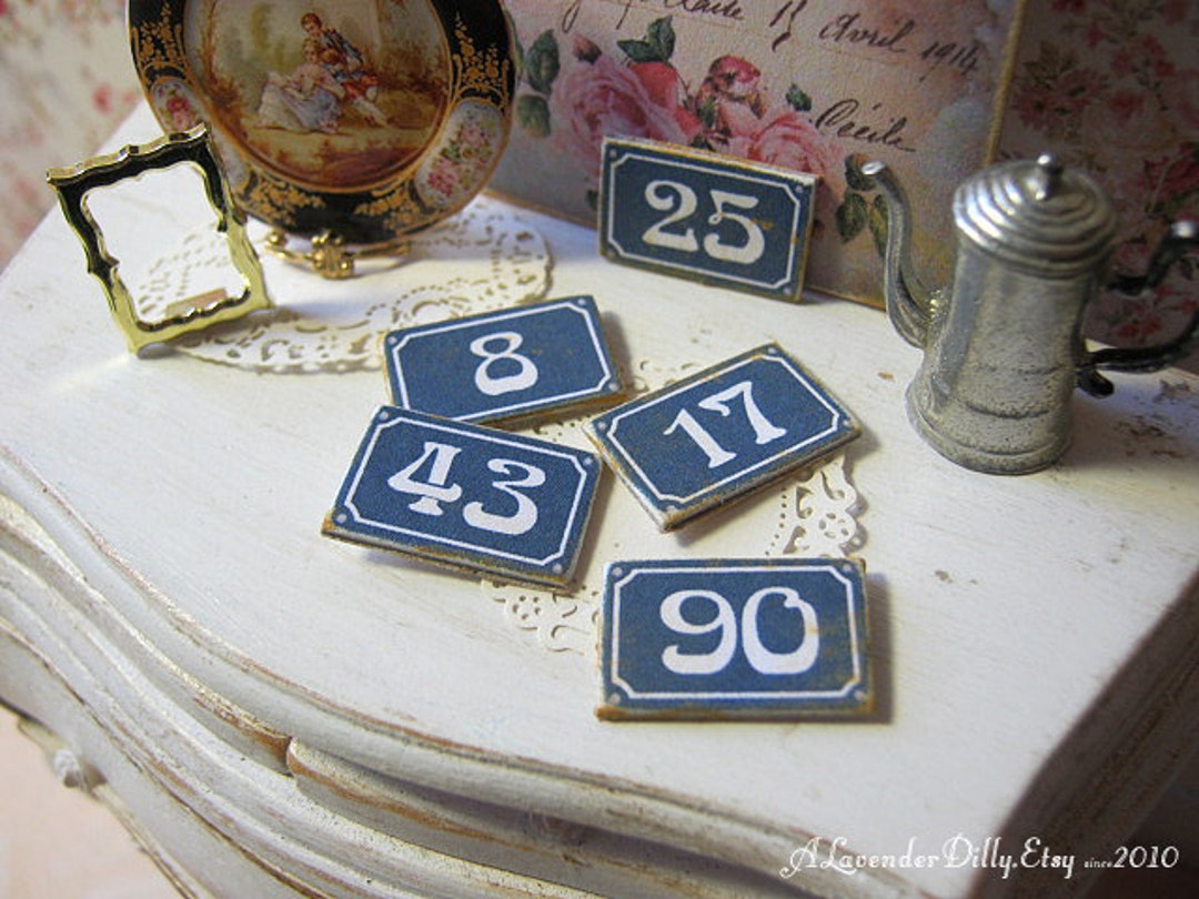 Custom French Style House Numbers for Dollhouse - Etsy