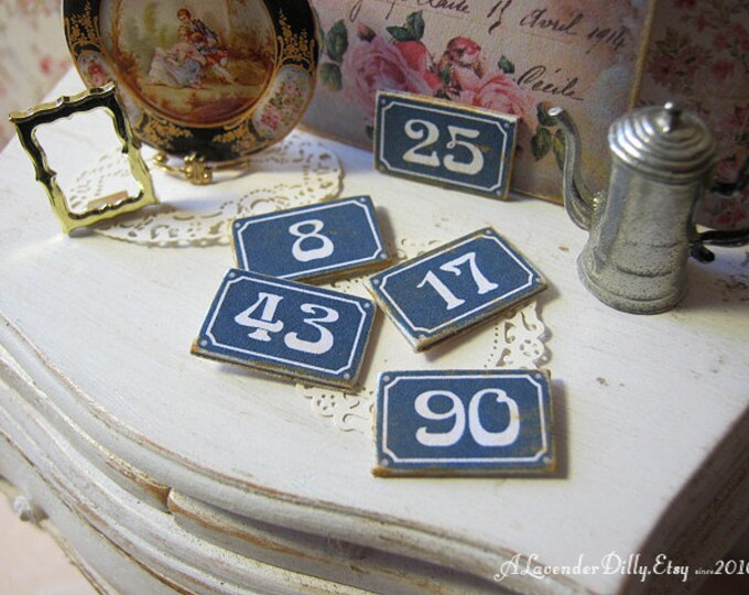 Custom French Style House Numbers for Dollhouse - Etsy