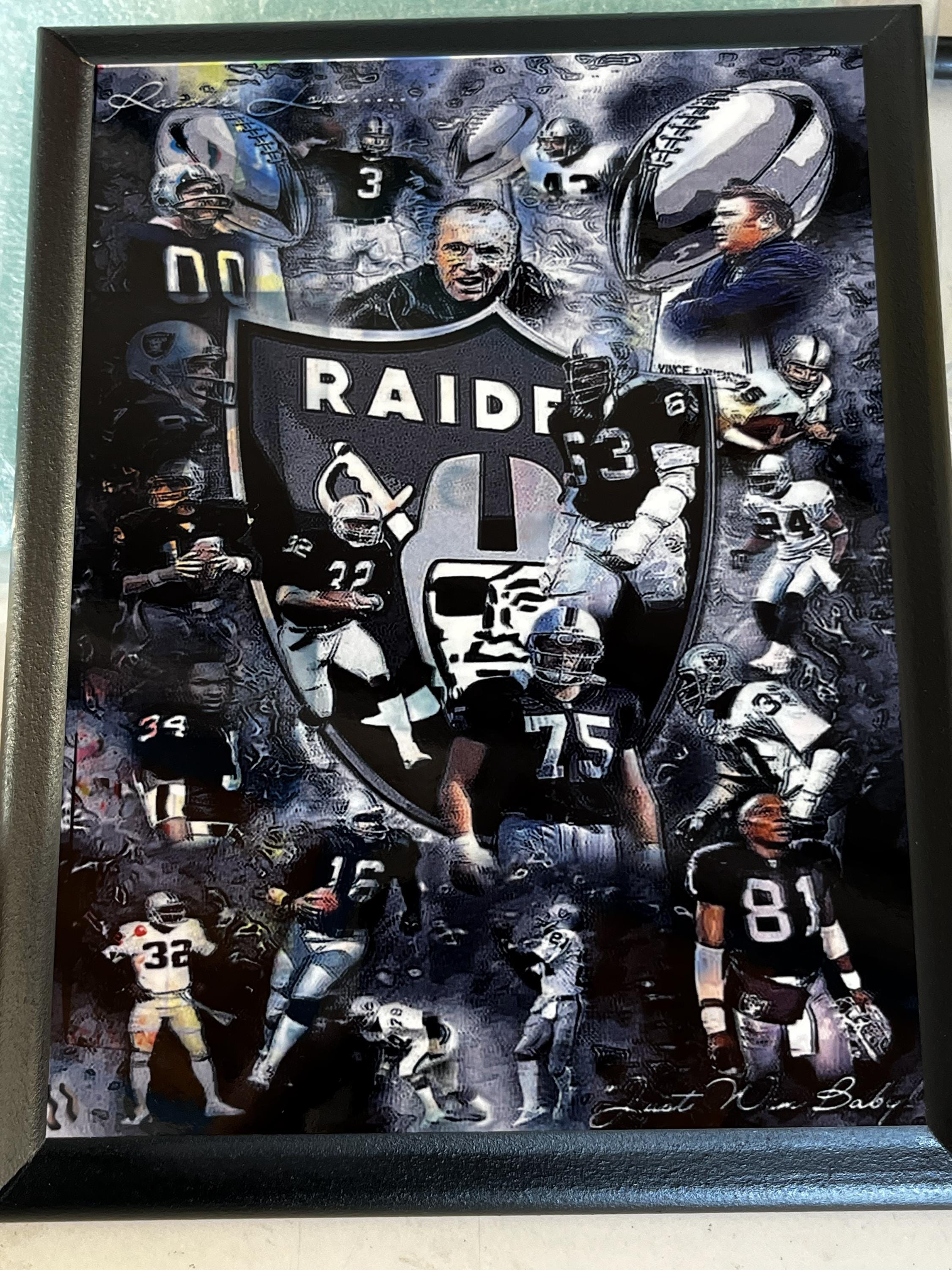 Oakland Raiders Collage Wall Plaque - Etsy