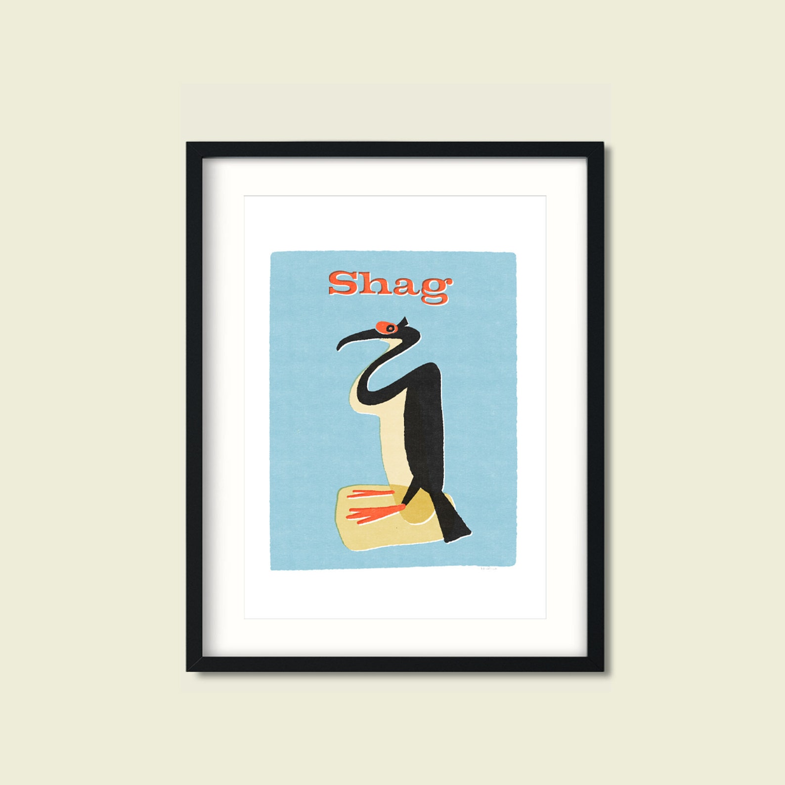 MCM Long Hard Shag Art Print Poster. Mid Century Modern Decor - Etsy