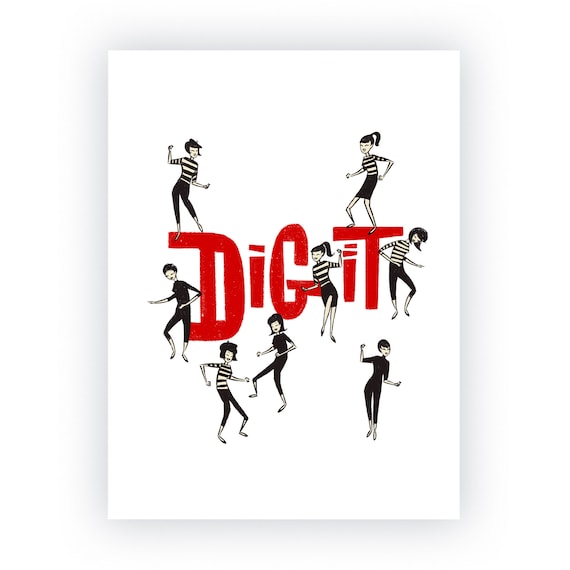 Home & Living Prints Mid Century Modern Mod Dancers Art Print Poster ...