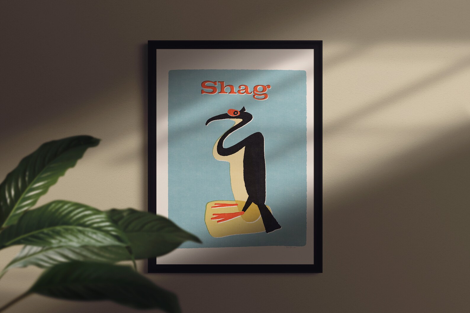 MCM Long Hard Shag Art Print Poster. Mid Century Modern Decor - Etsy