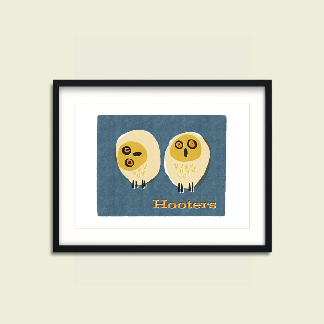 MCM Nice Round Hooters Art Print Poster. Mid Century Modern Decor, Owls ...