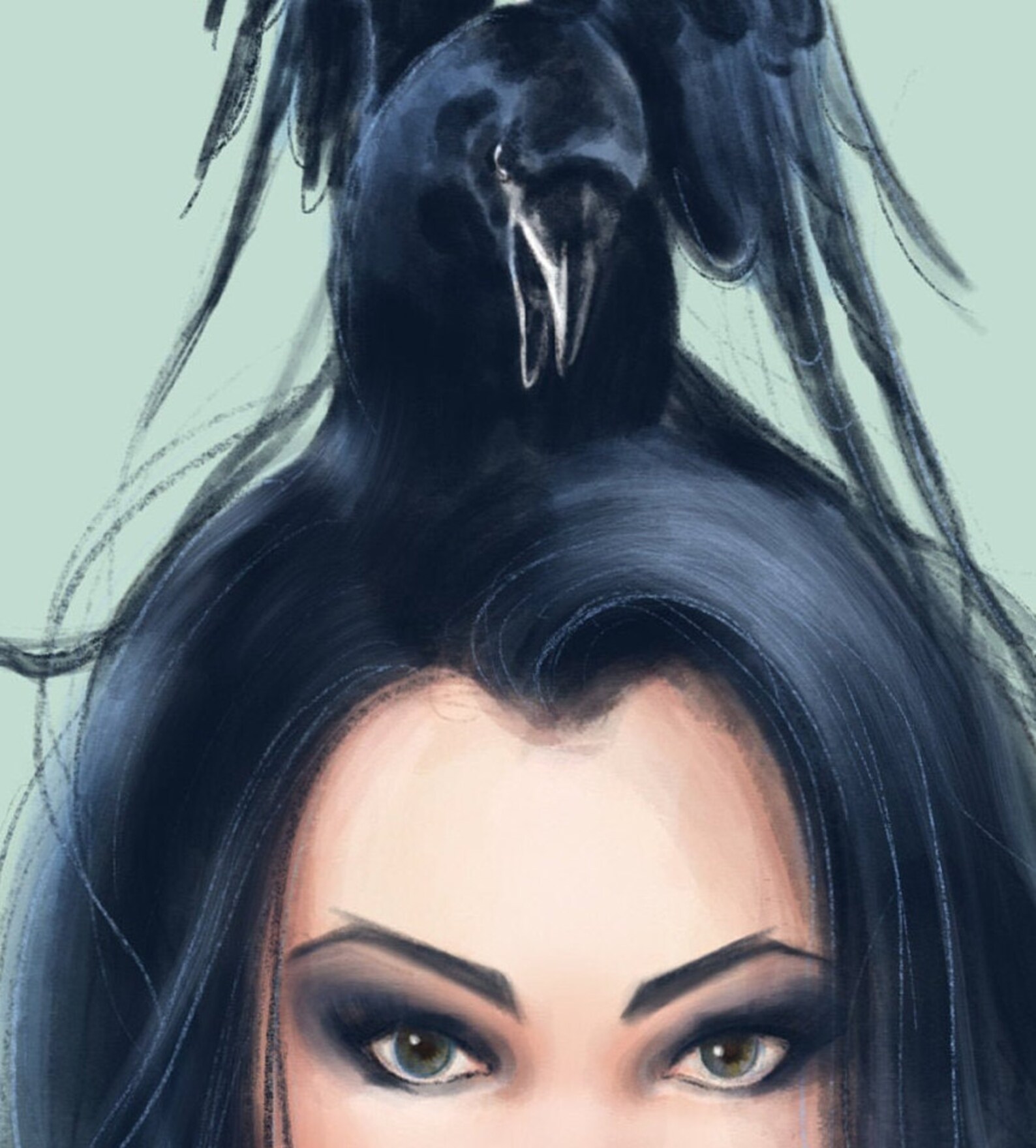 Halloween Vintage Pinup Girl Witch Art Print Poster Gothic | Etsy