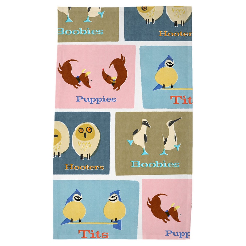 The Pta Set Mcm Cute Smutty Tea Towel. Mid Century Modern - Etsy