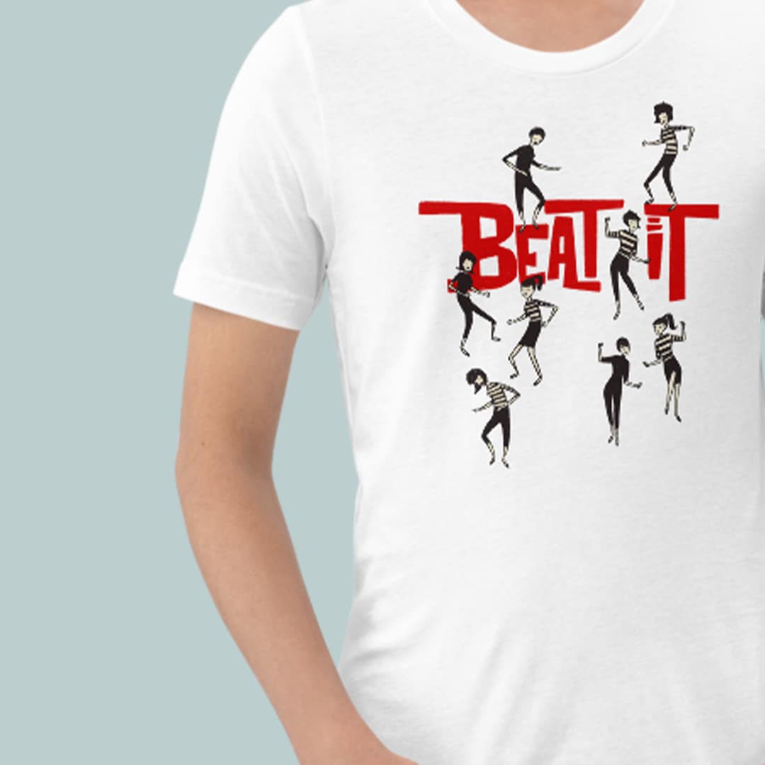 MCM Beatnik Unisex T Shirt, Beat It Red. Mid Century Modern - Etsy