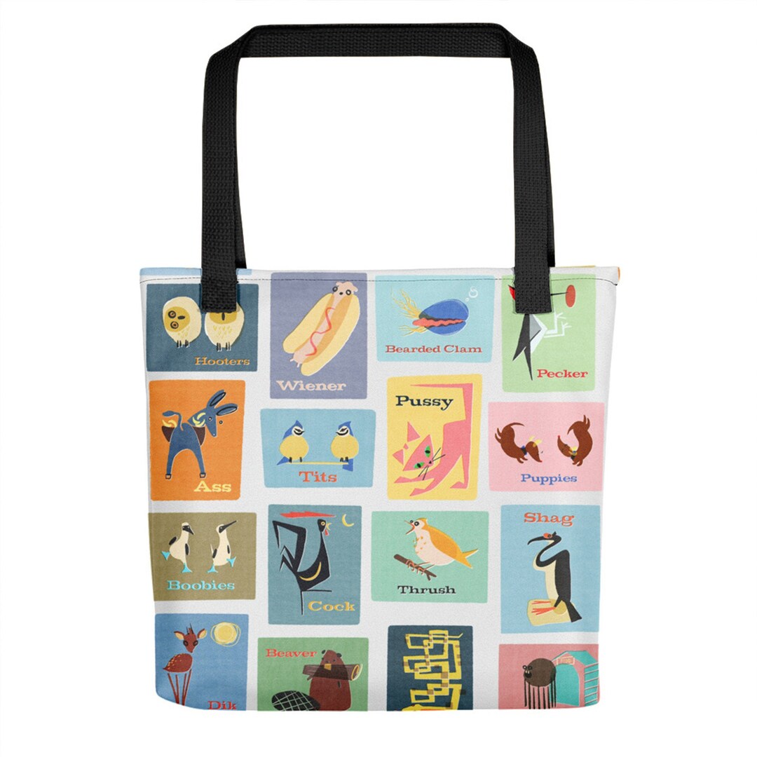 Filthy Animals MCM linda obscenidad Tote bag patrón de - Etsy España