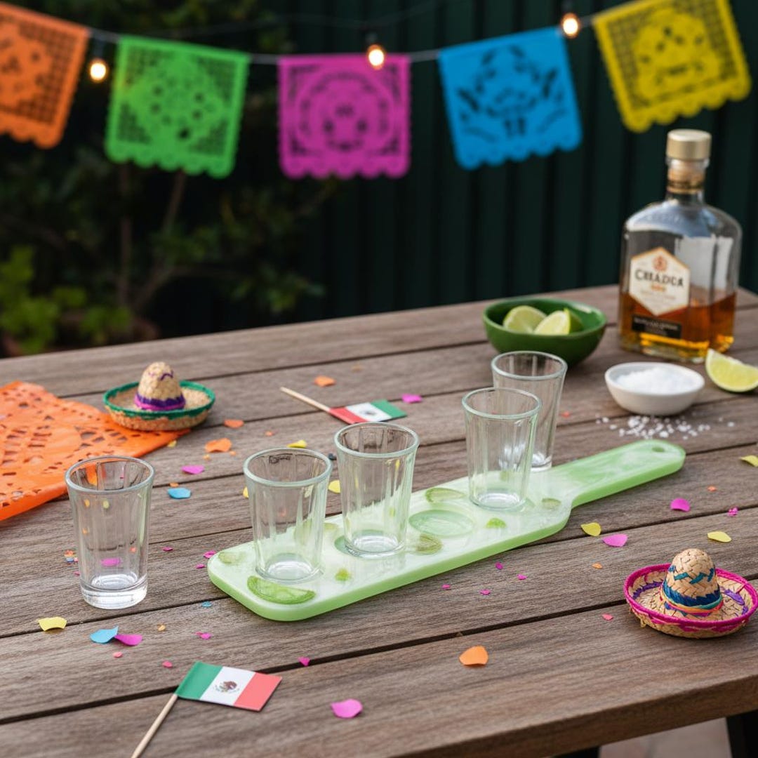 Shot Glasses and Paddle Set for Drink Flights or Parties - Etsy