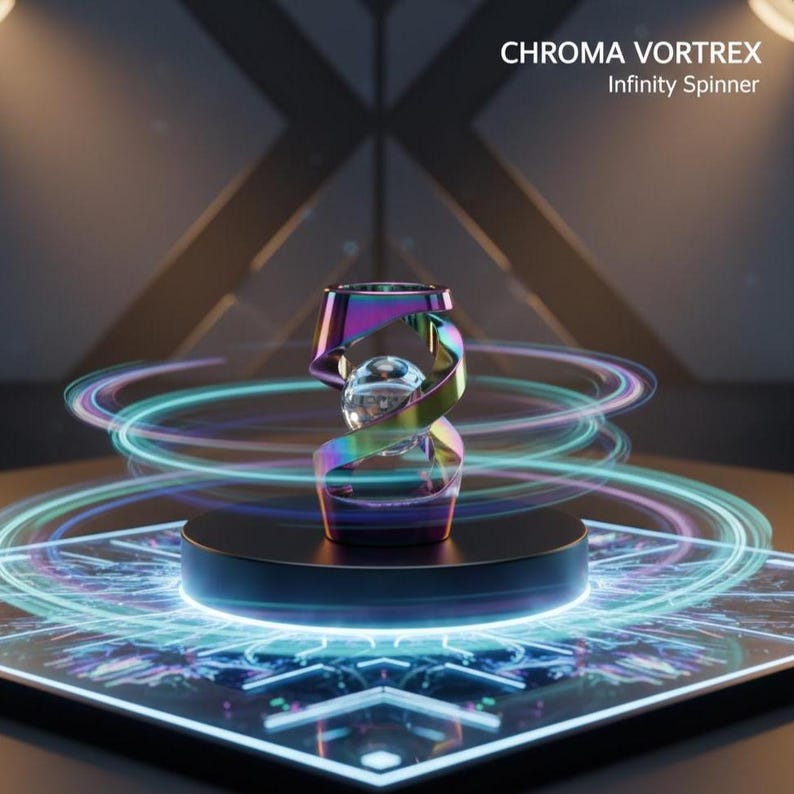 Chroma Vortex Fidget Spinner – Kinetic Desk Art – Executive Office Gift ...