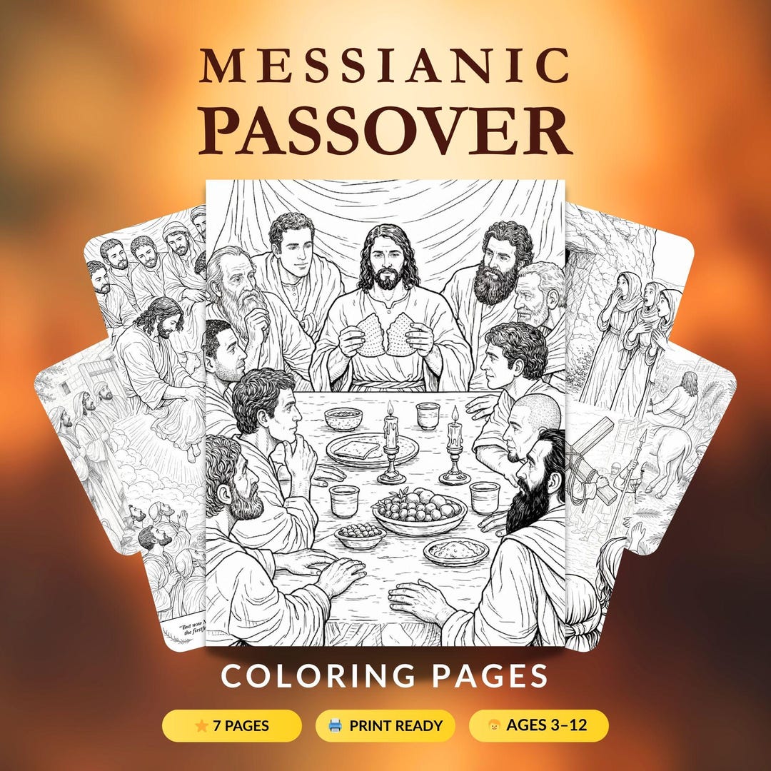 Messianic Passover Coloring Pages | Yeshua, Lamb of God, Empty Tomb ...