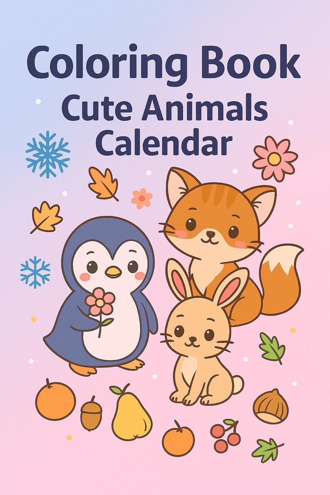 Coloring Book - Adorable Animals Calendar - Etsy