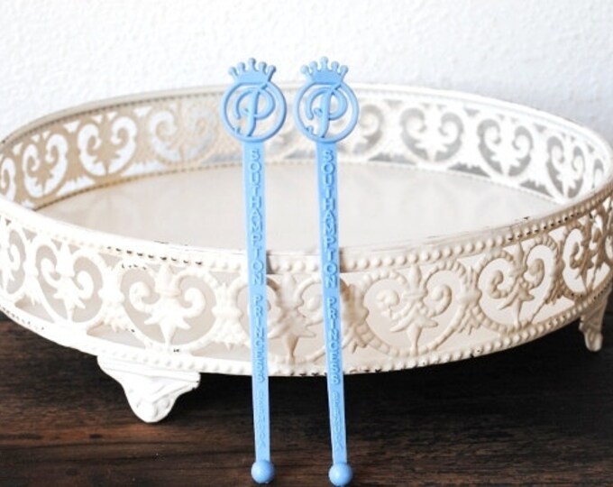 Vintage Swizzle Sticks, Cruise Ship Princess Crown Sky Blue Southampton ...