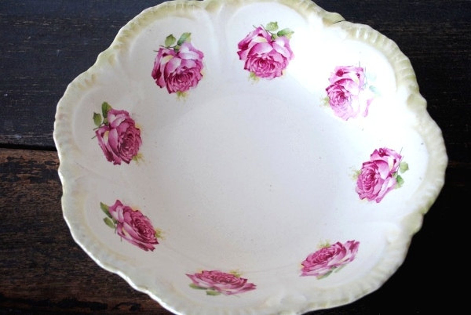 Steubenville Pink Rose China Bowl Antique Lusterware - Etsy