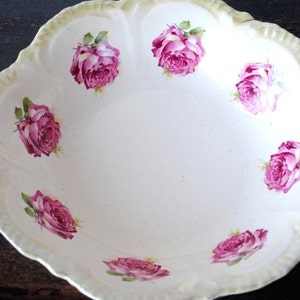 Steubenville Pink Rose China Bowl Antique Lusterware - Etsy