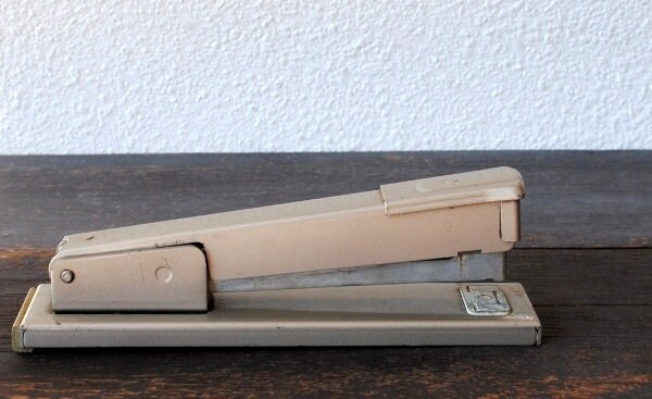 Vintage Stapler Bates Tan Metal Industrial Office Supply | Etsy