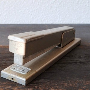 Vintage Stapler Bates Tan Metal Industrial Office Supply - Etsy