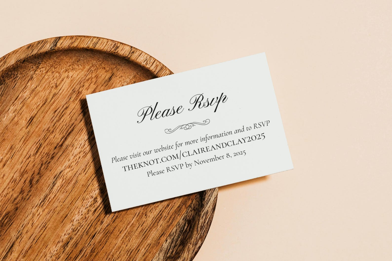 RSVP Insert Editable Canva Template, 3.5x2 Wedding Invitation Insert ...