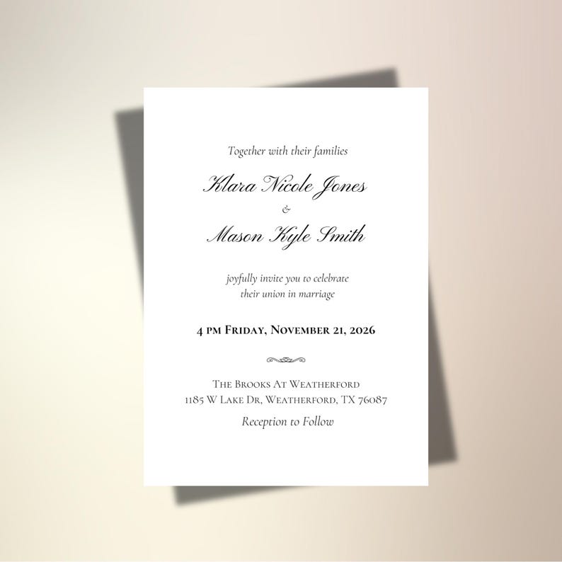 Classic Editable Wedding Invitation Suite, Invite/rsvp/details Canva ...