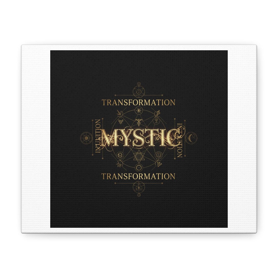 Mystic Typography Canvas | Tarot Poster, Occult Type Stretched Matte - Etsy