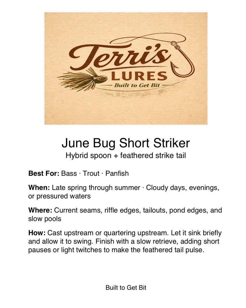 June Bug Short Striker Hybrid Fishing Lure - Etsy