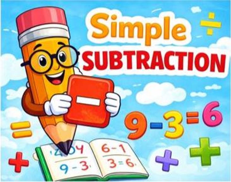 Simple Subtraction Worksheets – Dynamic Excel File (unlimited Practice ...