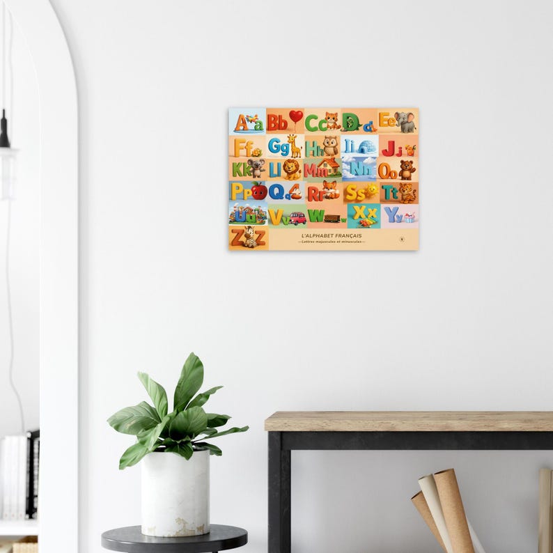 French Alphabet Poster for Kids – Abécédaire Français, ABC Educational ...