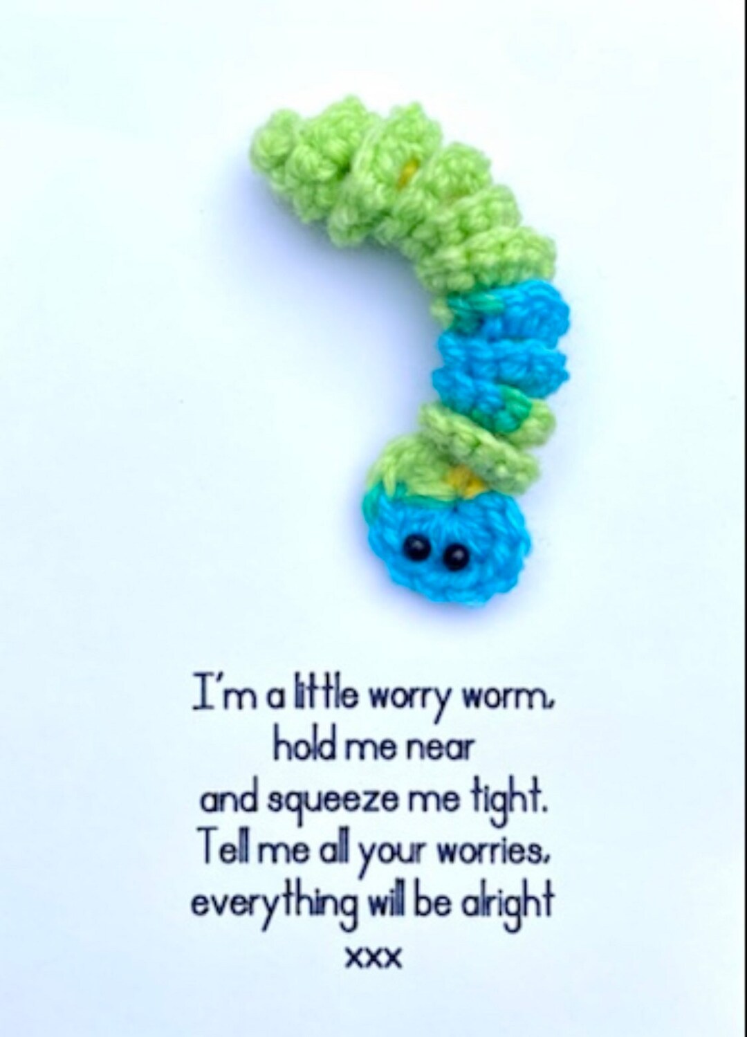 Rainbow Worry Worm Anxiety Helper - Etsy UK