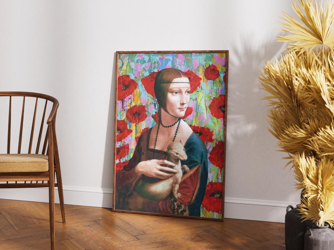Renaissance Inspired Woman Portrait Wall Art | Classical Figure With ...