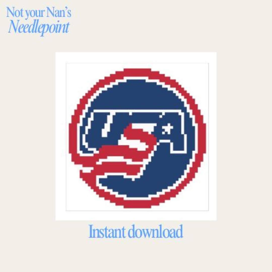 USA Hockey - Needlepoint Chart - Etsy