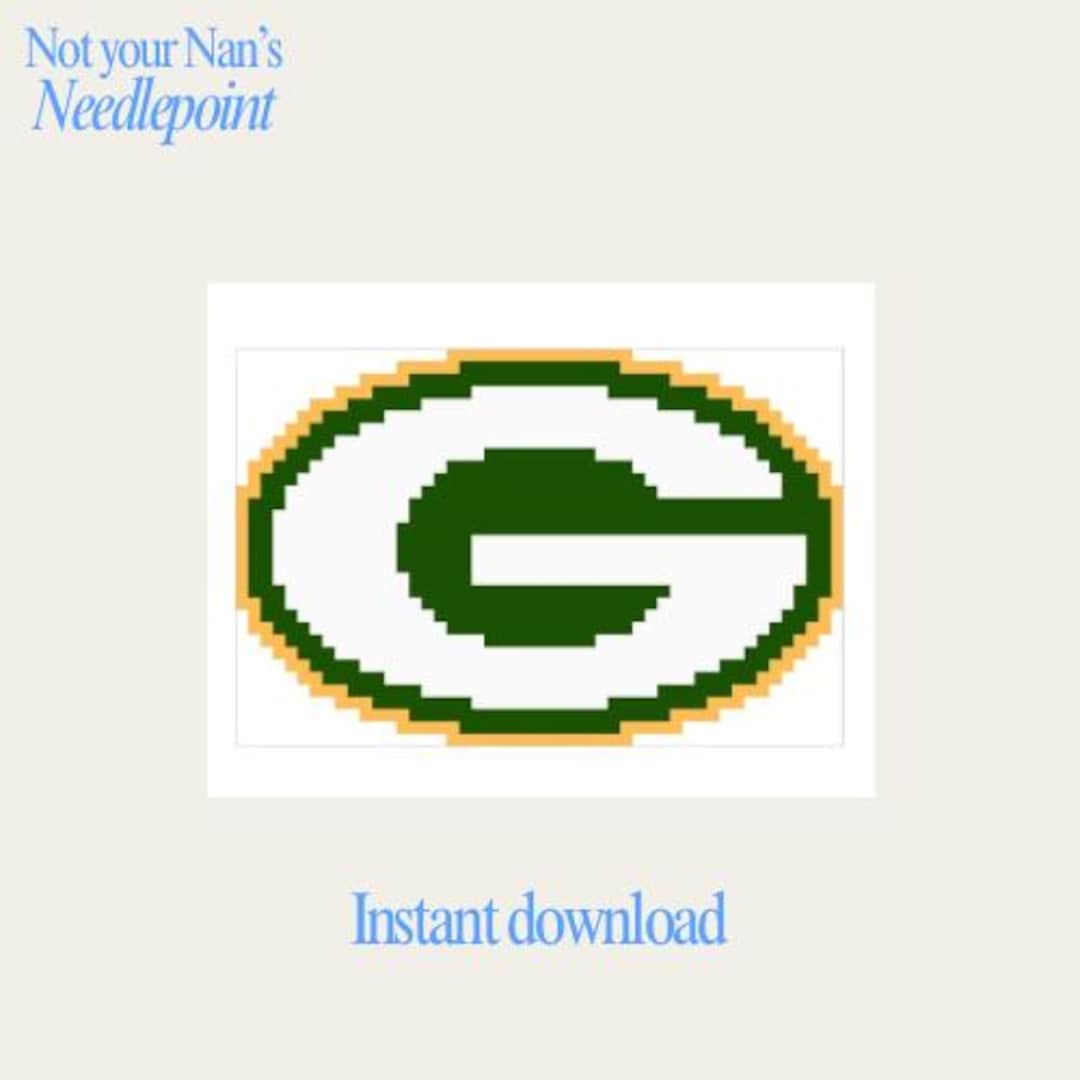 Green Bay Packers - Needlepoint Chart - Etsy