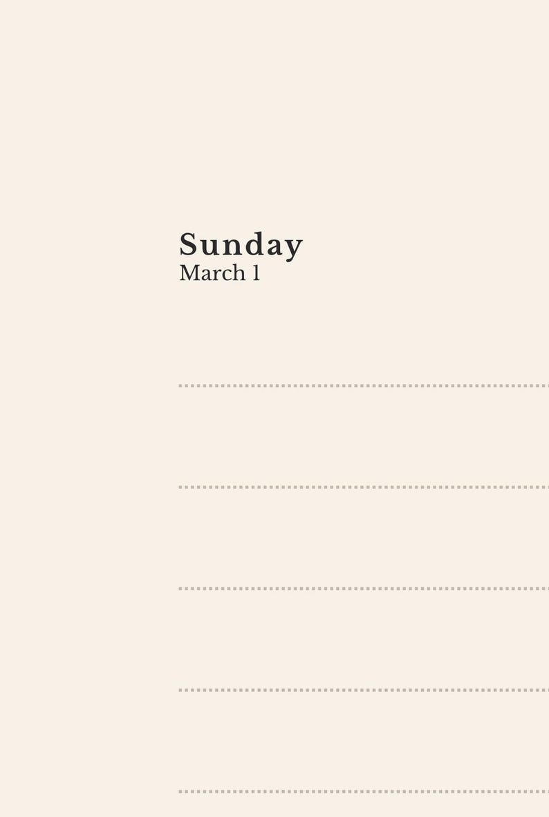 March 2026 Daily Planner | Old Money Aesthetic | Minimal Digital ...