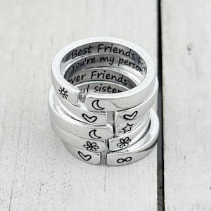 Trio best friend rings store