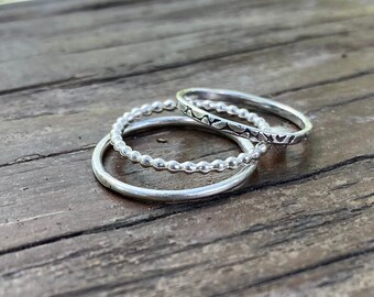 Stacking Rings Sterling Silver - Etsy