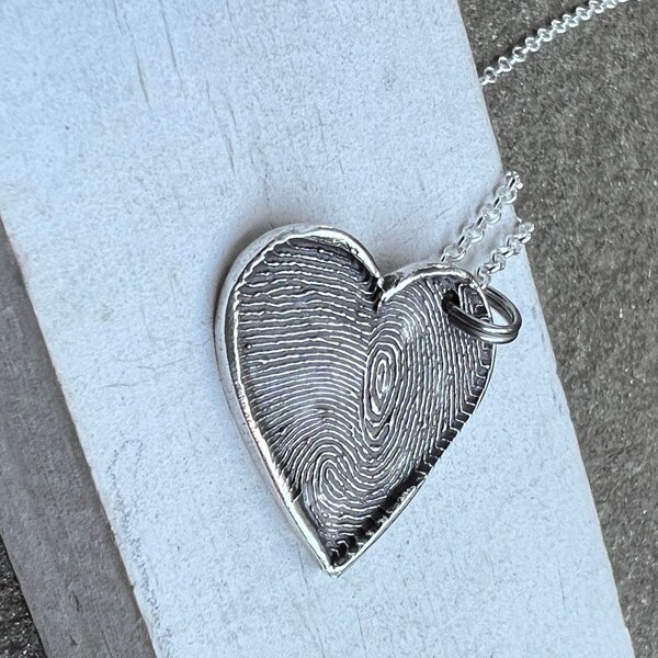 Double Thumbprint Necklace - Etsy