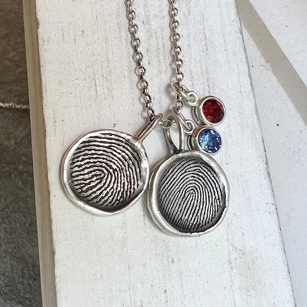 Thumbprint Necklace - Etsy