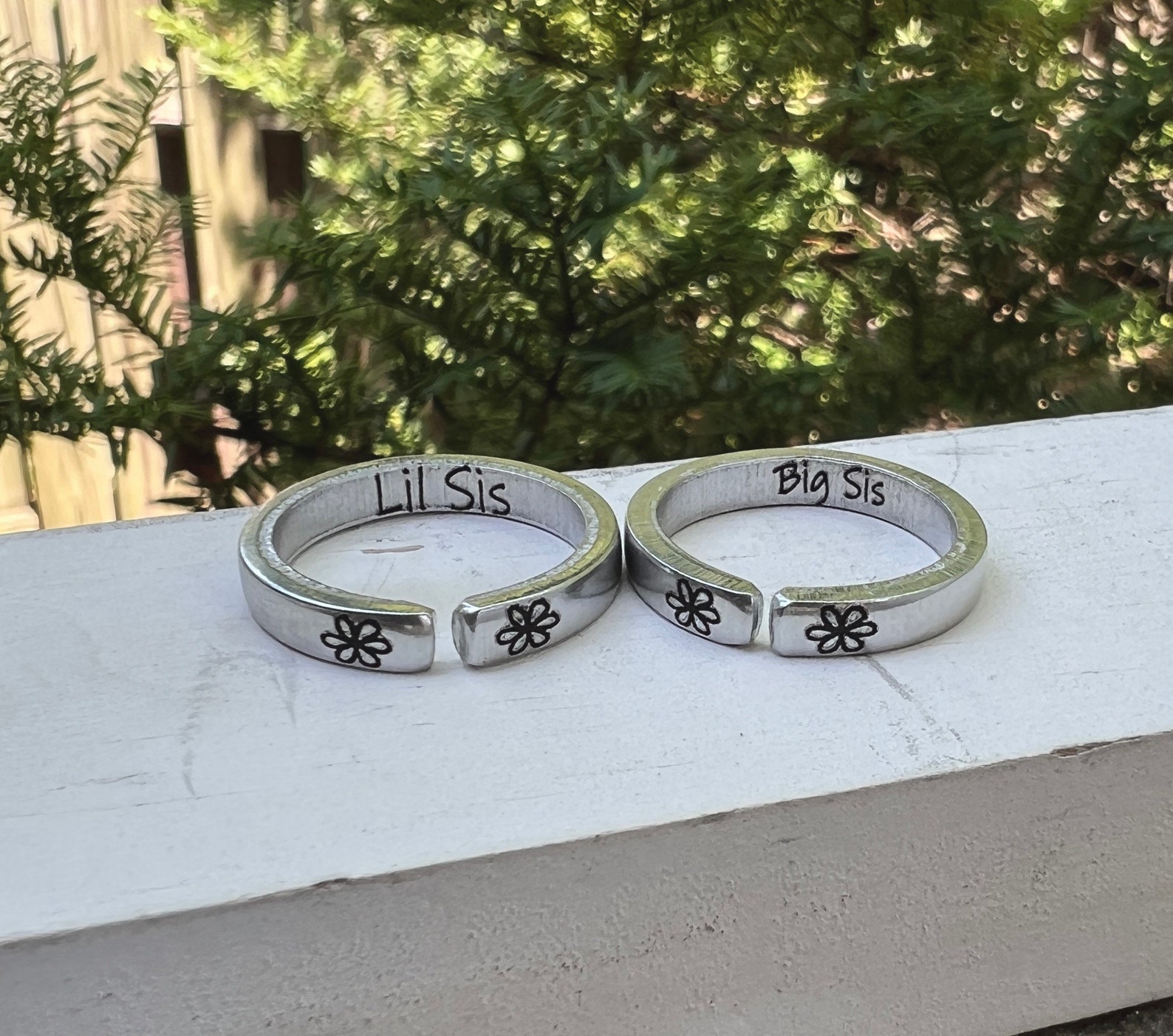 Sister Jewelry - Big Sis Lil Sis - Matching Sister Ring Set - Big ...
