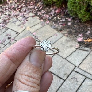 Handmade Sterling Silver Snowflake Ring: Holiday Jewelry - Etsy