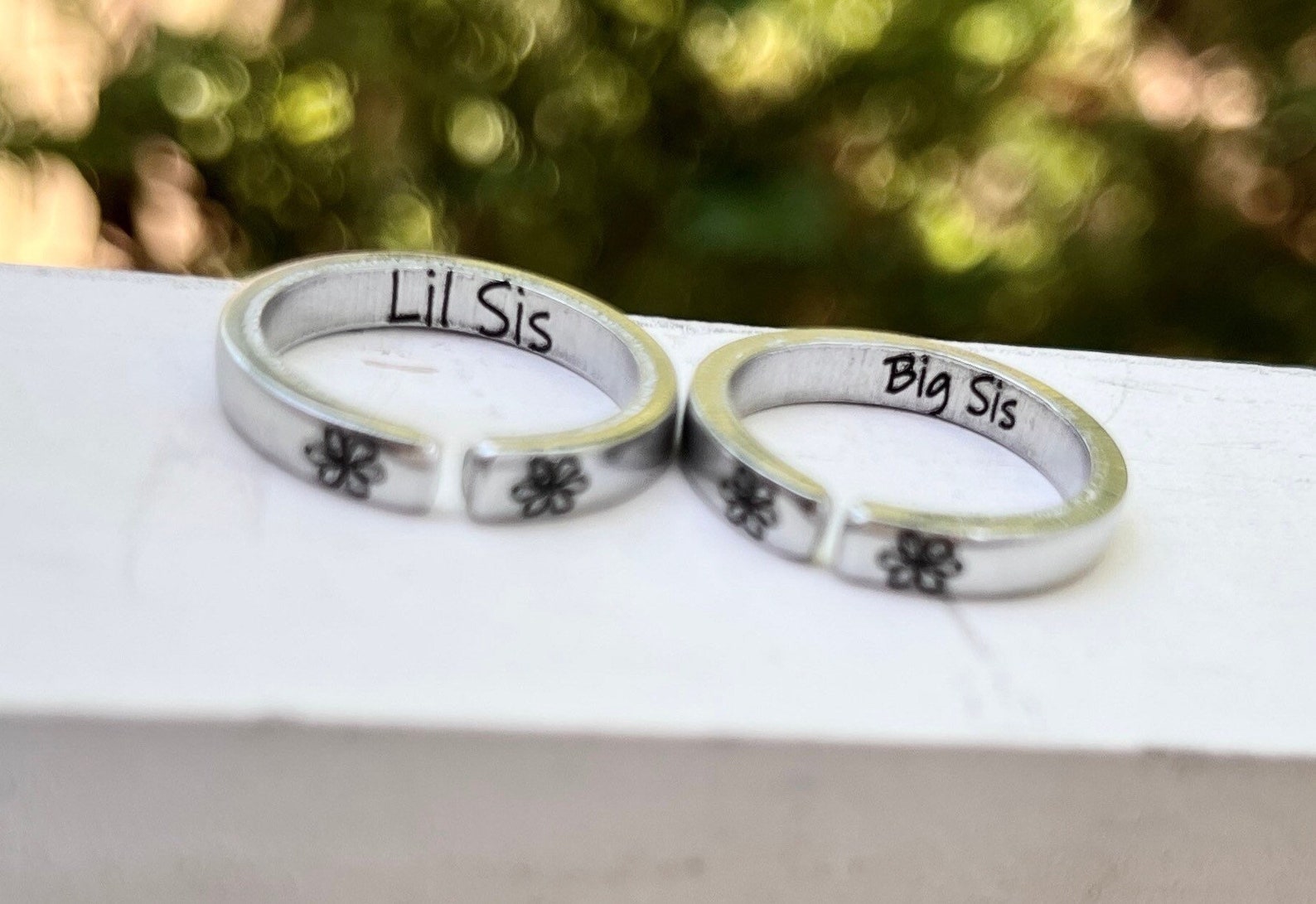 Sister Jewelry - Big Sis Lil Sis - Matching Sister Ring Set - Big ...