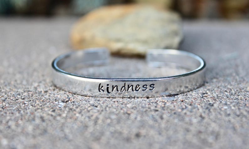 Kindness Bangle Bracelet Kindness Bangle Cuff Inspirational - Etsy