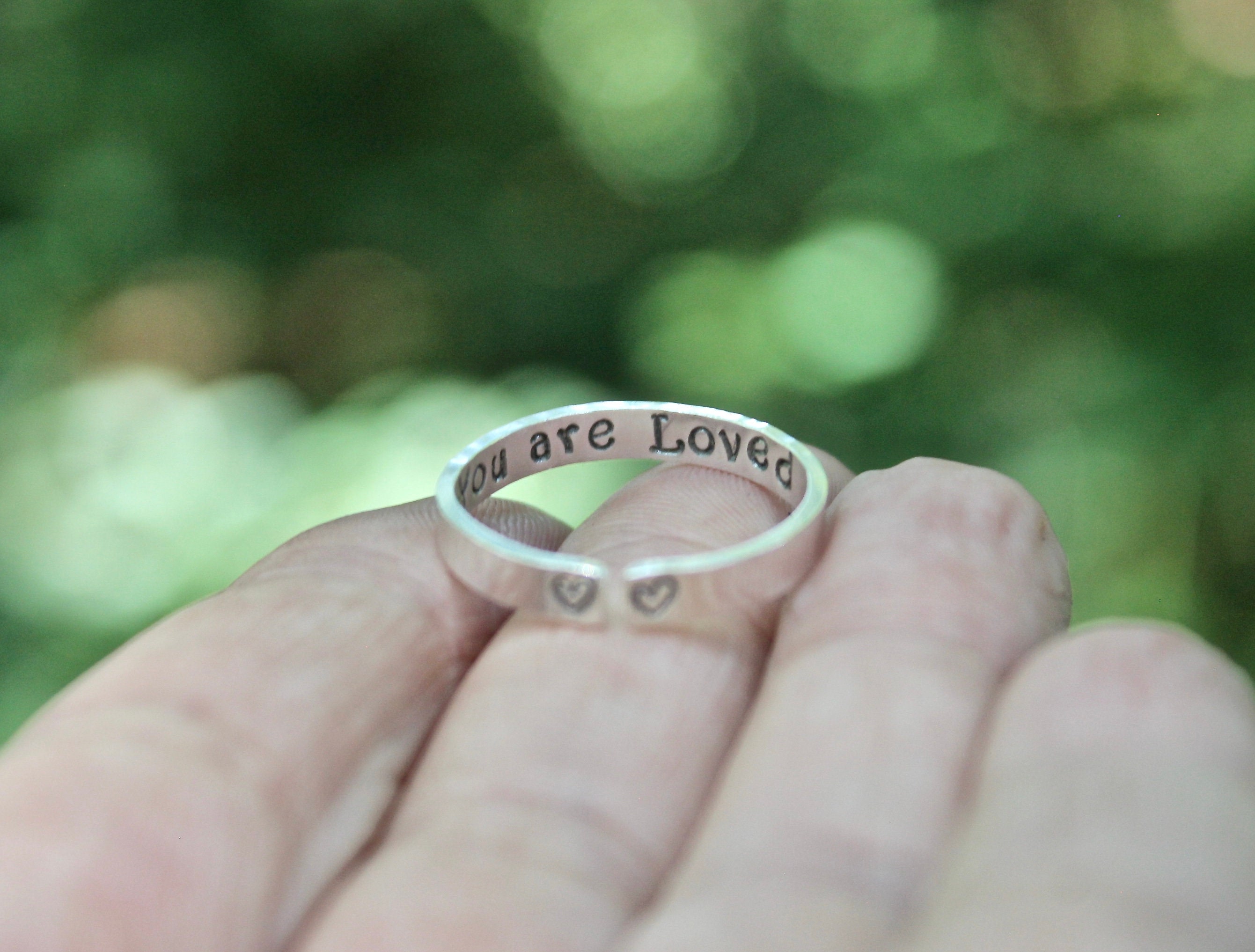 You are Loved Inspirational Ring Solid Sterling Silver | Etsy
