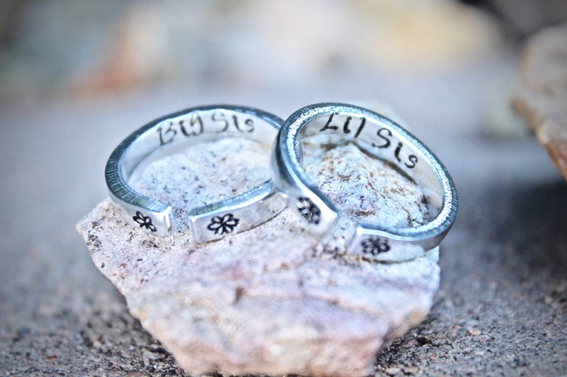 Sister Rings Big Lil Sister Ring Best Friend Jewelry Best - Etsy
