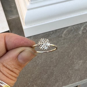 Handmade Sterling Silver Snowflake Ring: Holiday Jewelry - Etsy
