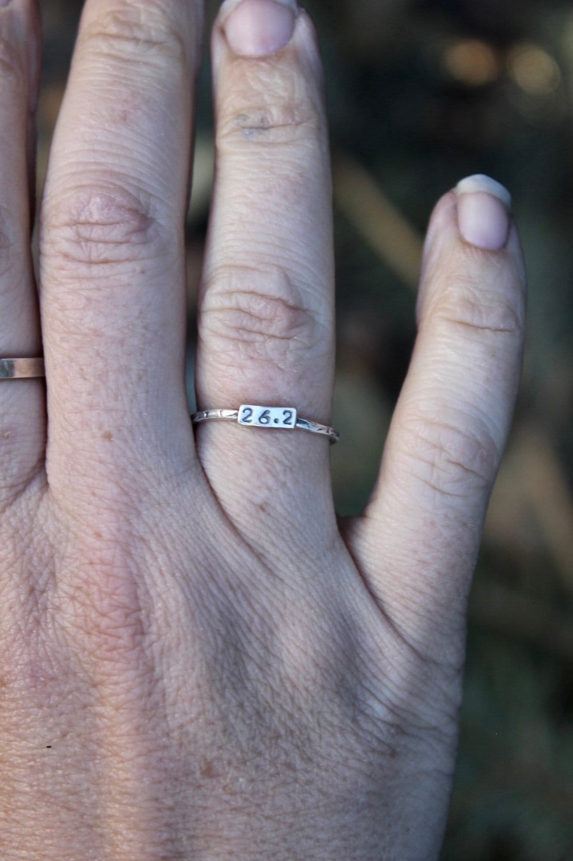 Marathon Ring Rings for Runners Solid sterling silver | Etsy