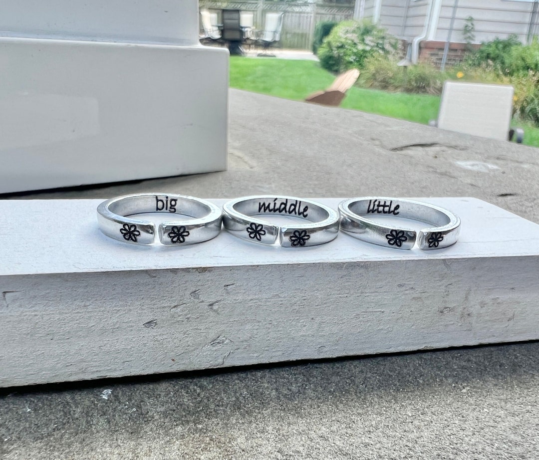 Big Middle Little Sister Rings, Three Rings, Three Sister Rings, Rings ...
