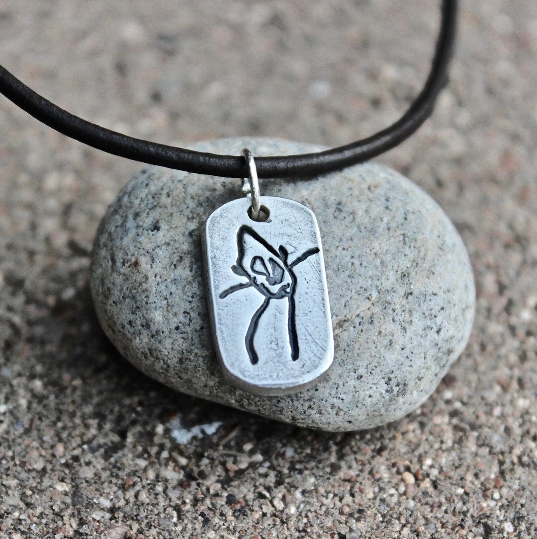 Kid's Drawing Charm, Child's Artwork Jewelry, Real Drawing Sterling ...