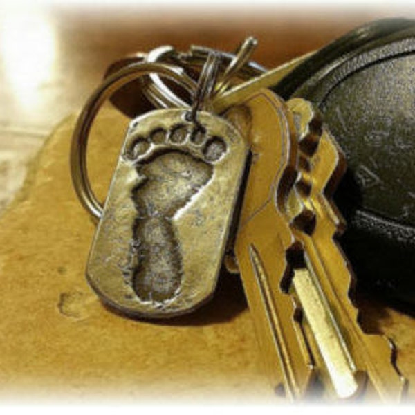 Footprint Keychain - Etsy