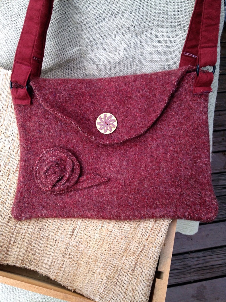 Rust Colored Felted Wool Shoulder Bag - Etsy
