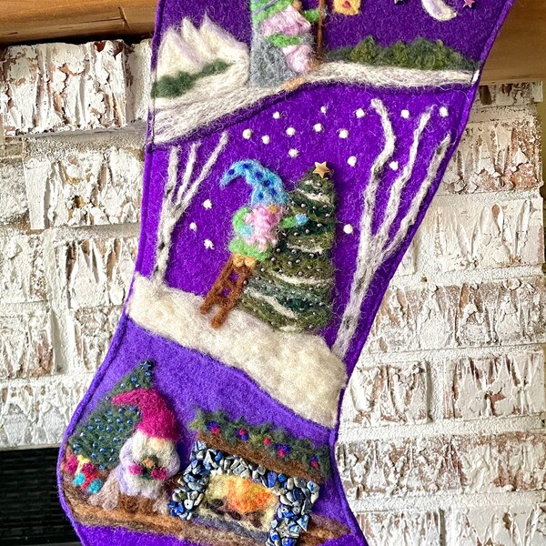 Felted Wool Stocking - Etsy