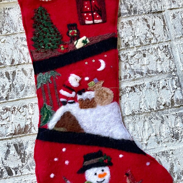 Felted Wool Stocking - Etsy