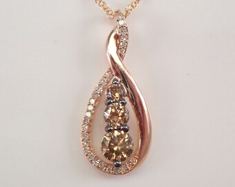 Three Stone Drop Necklace - Etsy